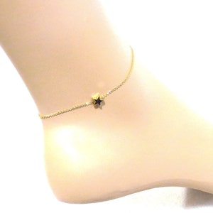 Simple, Star, Gold, Anklet, Ankle, Jewelry, Modern, Minimal, Dainty ...