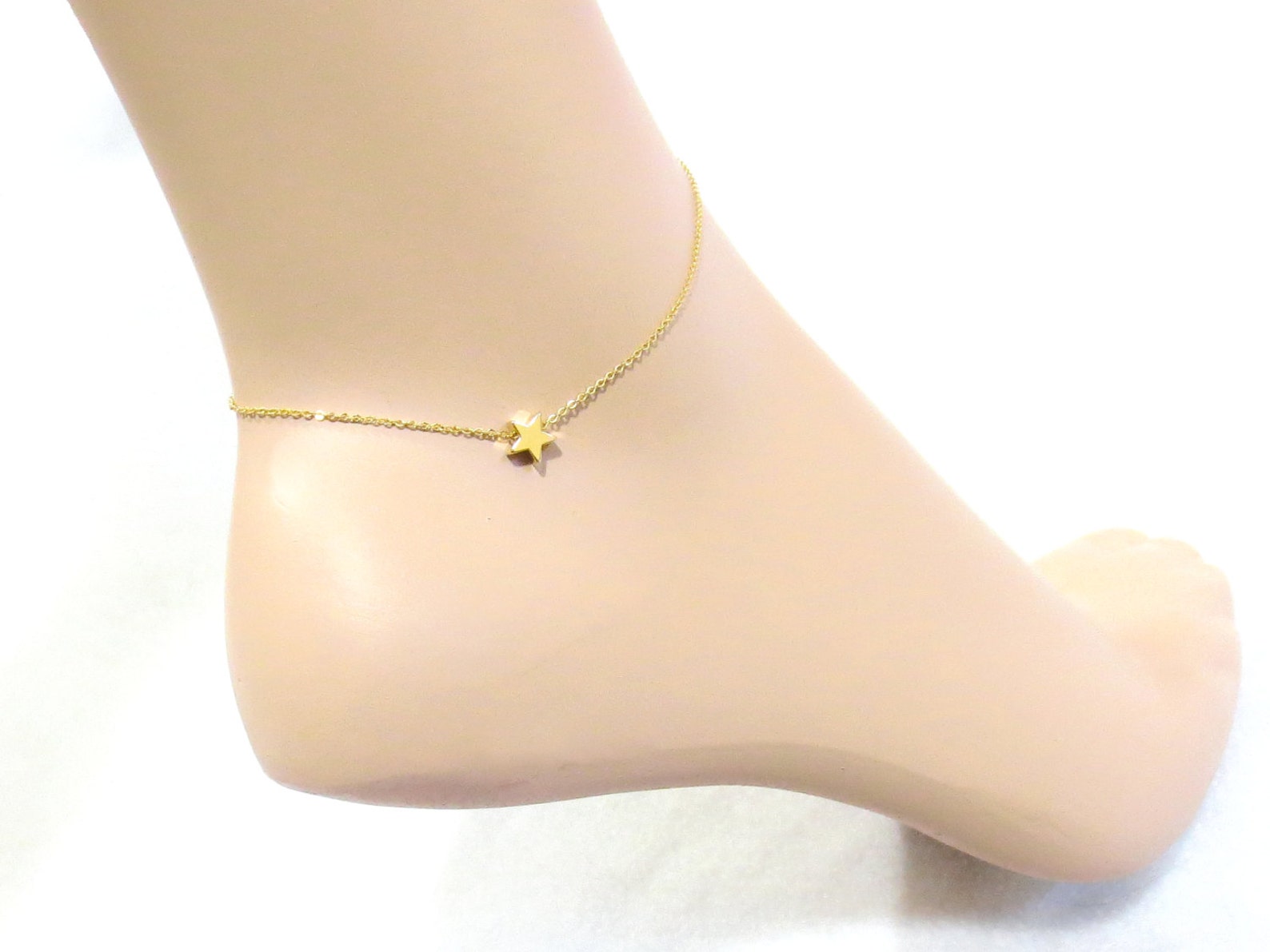 Simple, Star, Gold, Anklet, Ankle, Jewelry, Modern, Minimal, Dainty ...