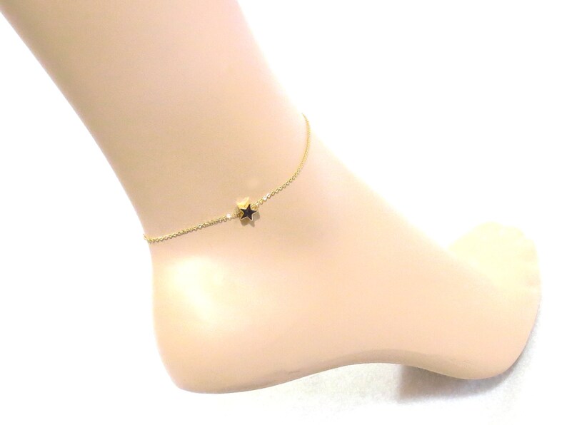 Simple, Star, Gold, Anklet, Ankle, Jewelry, Modern, Minimal, Dainty ...