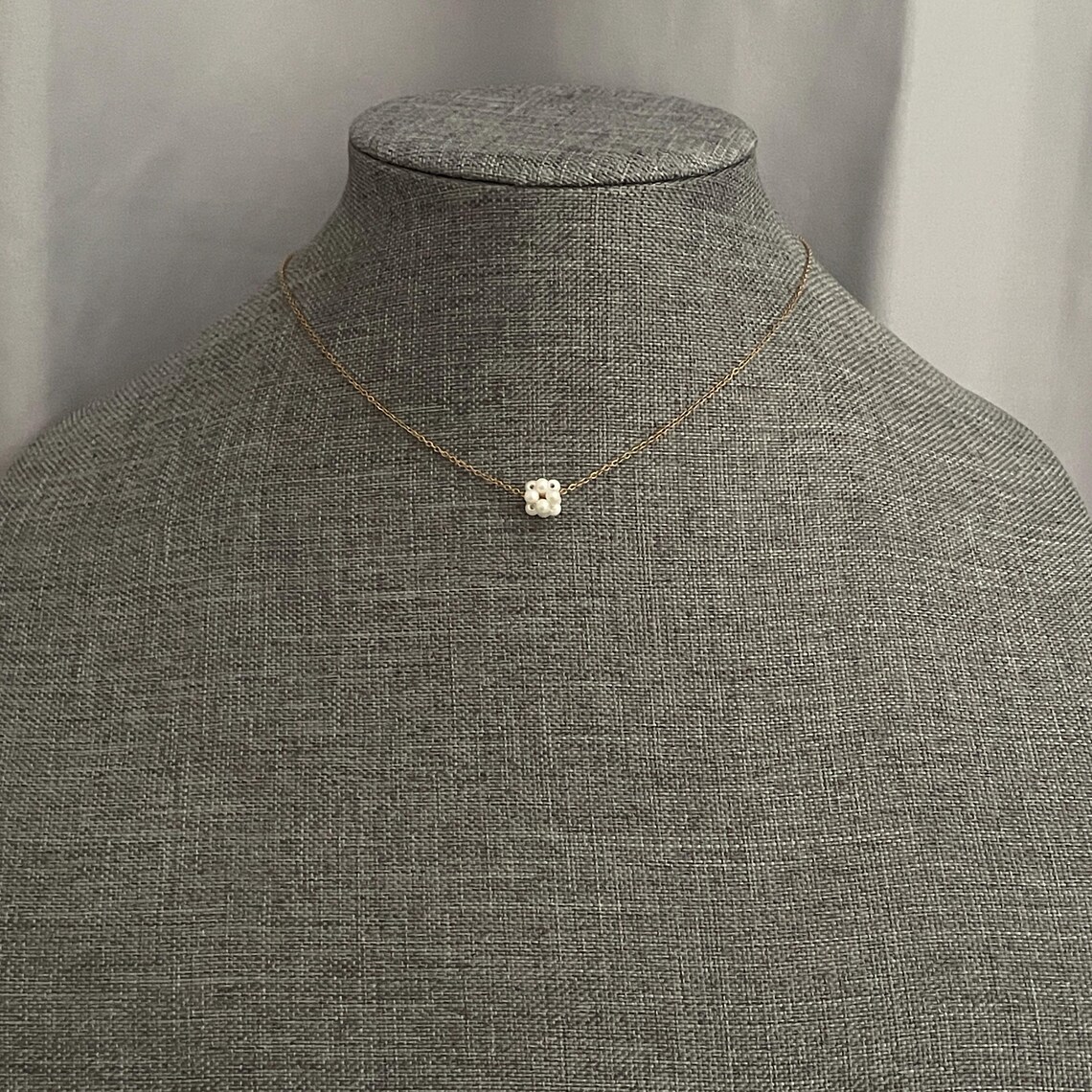 Acrylic White Popcorn Pearls Necklace, Unique Cute Necklace for Women ...