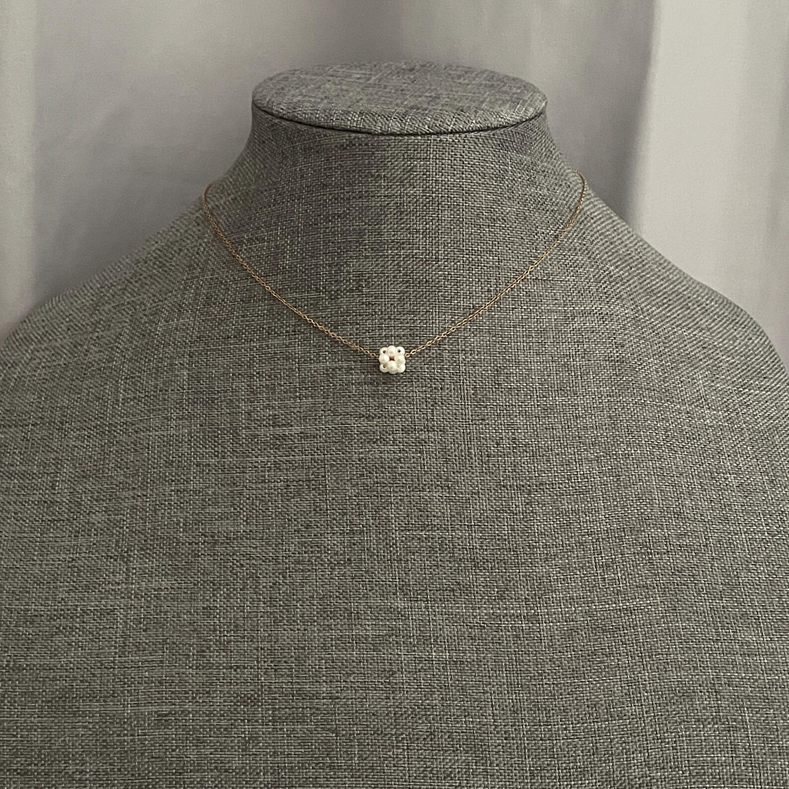 Acrylic White Popcorn Pearls Necklace, Unique Cute Necklace for Women ...