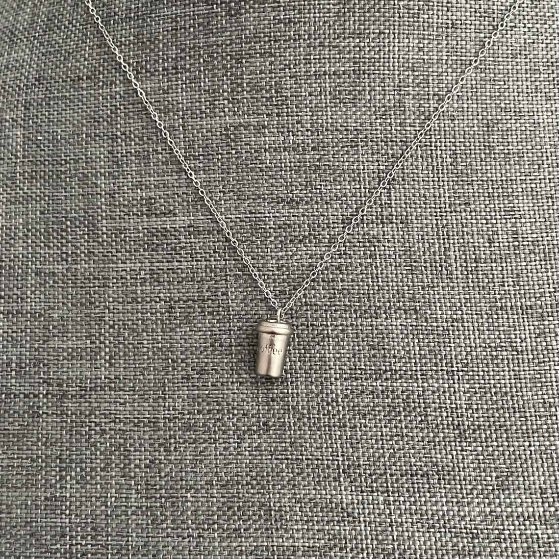 Coffee Cup Necklace for Coffee Lover, Barista Necklace, Coffee Jewelry ...