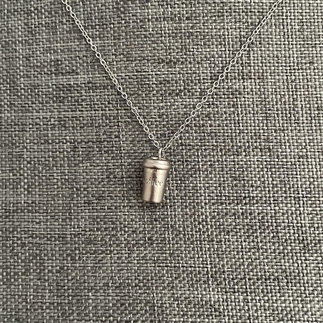 Coffee Cup Necklace for Coffee Lover, Barista Necklace, Coffee Jewelry ...