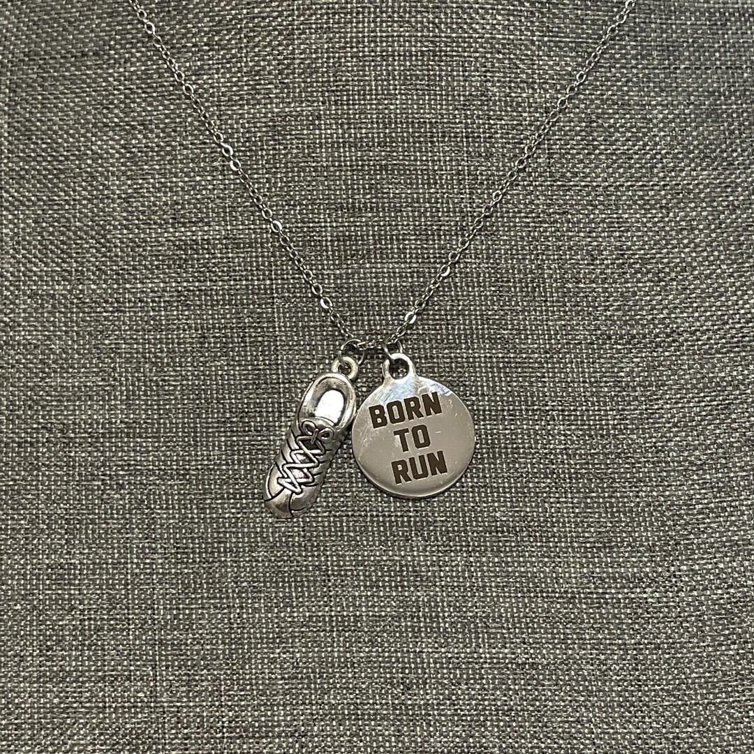 Born to Run Marathoner Necklace, Marathon Necklace, Runner Necklace for ...