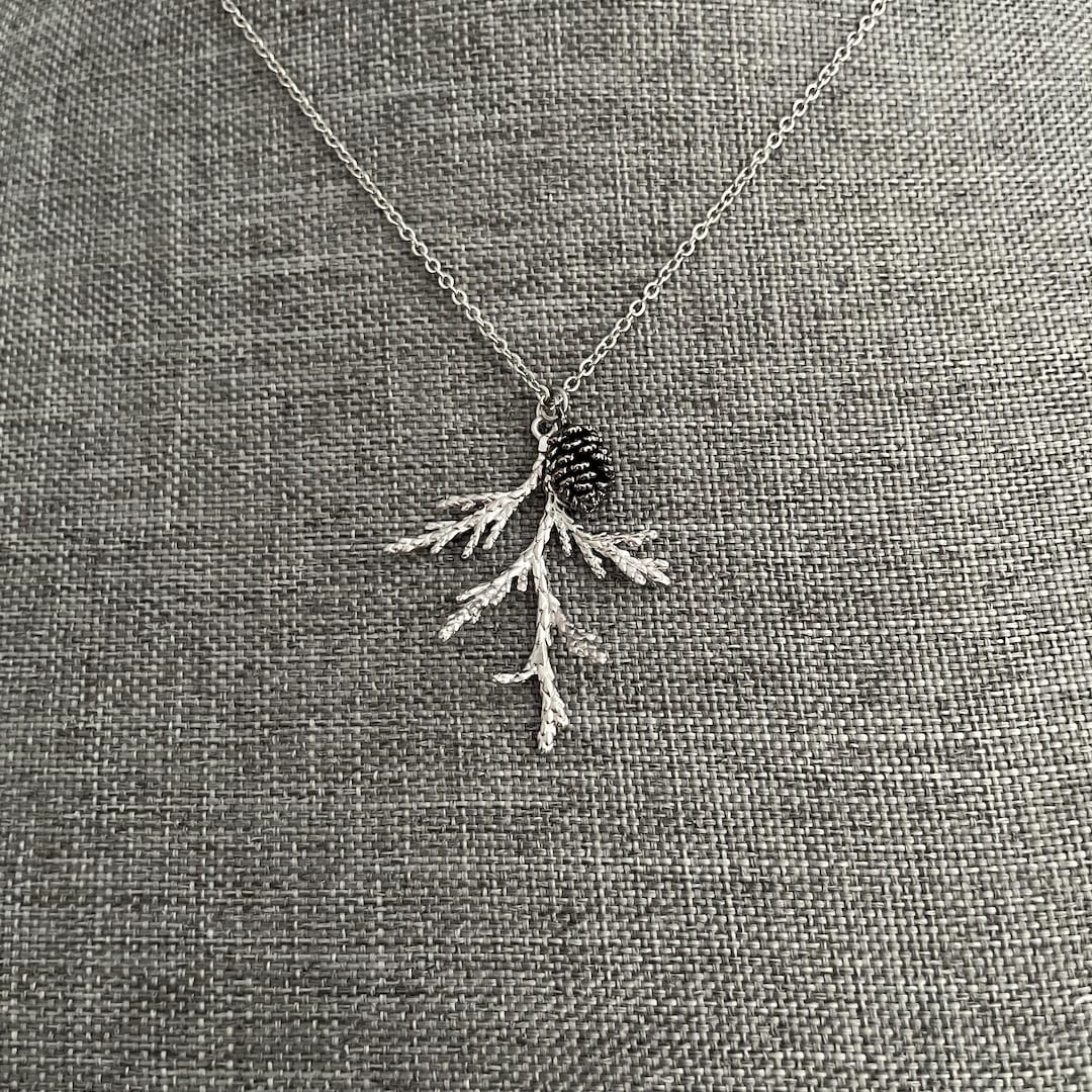Cedar Tree Necklace for Women and Girls, Winter Tree Pendant Necklace ...