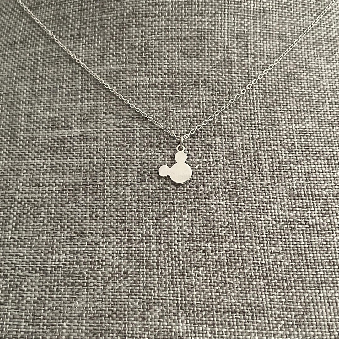 Mickey Mouse and Minnie Mouse Necklace, Gold and Silver Mouse Jewelry ...