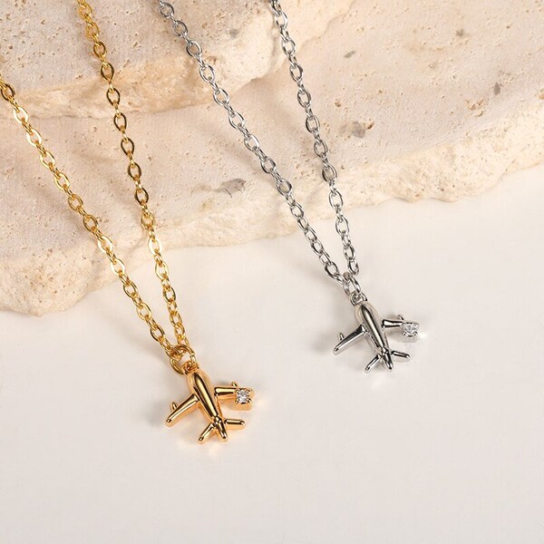 Airplane Necklace - Etsy