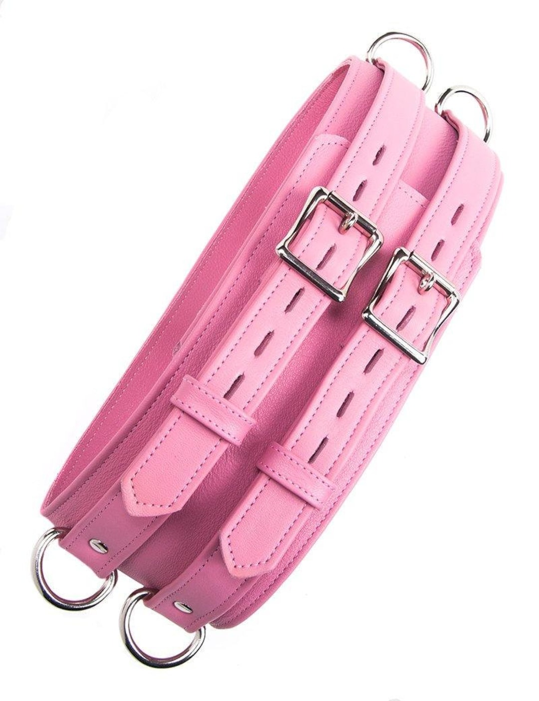 Bondage Premium Garment Leather BDSM Locking Waist Cuff Multiple Colors ...