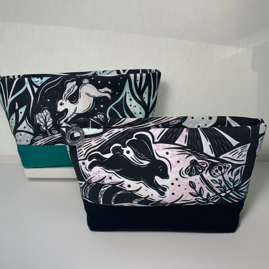 Bunny Zipper Pouch: Rabbit Travel Cosmetic Bag - Etsy