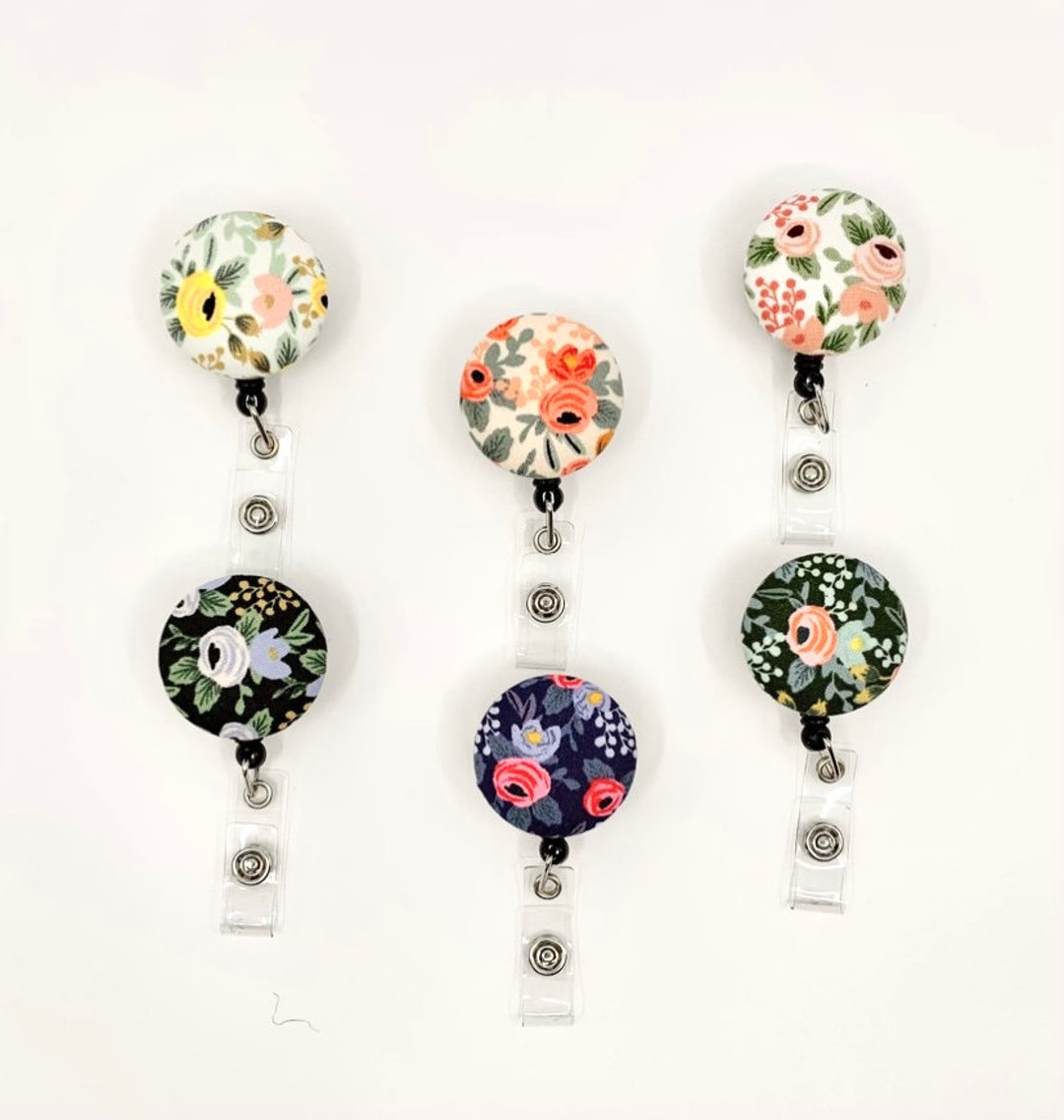 Flower Badge Reel/floral Badge Reel/wipeable Badge Reel/rifle Paper Co ...