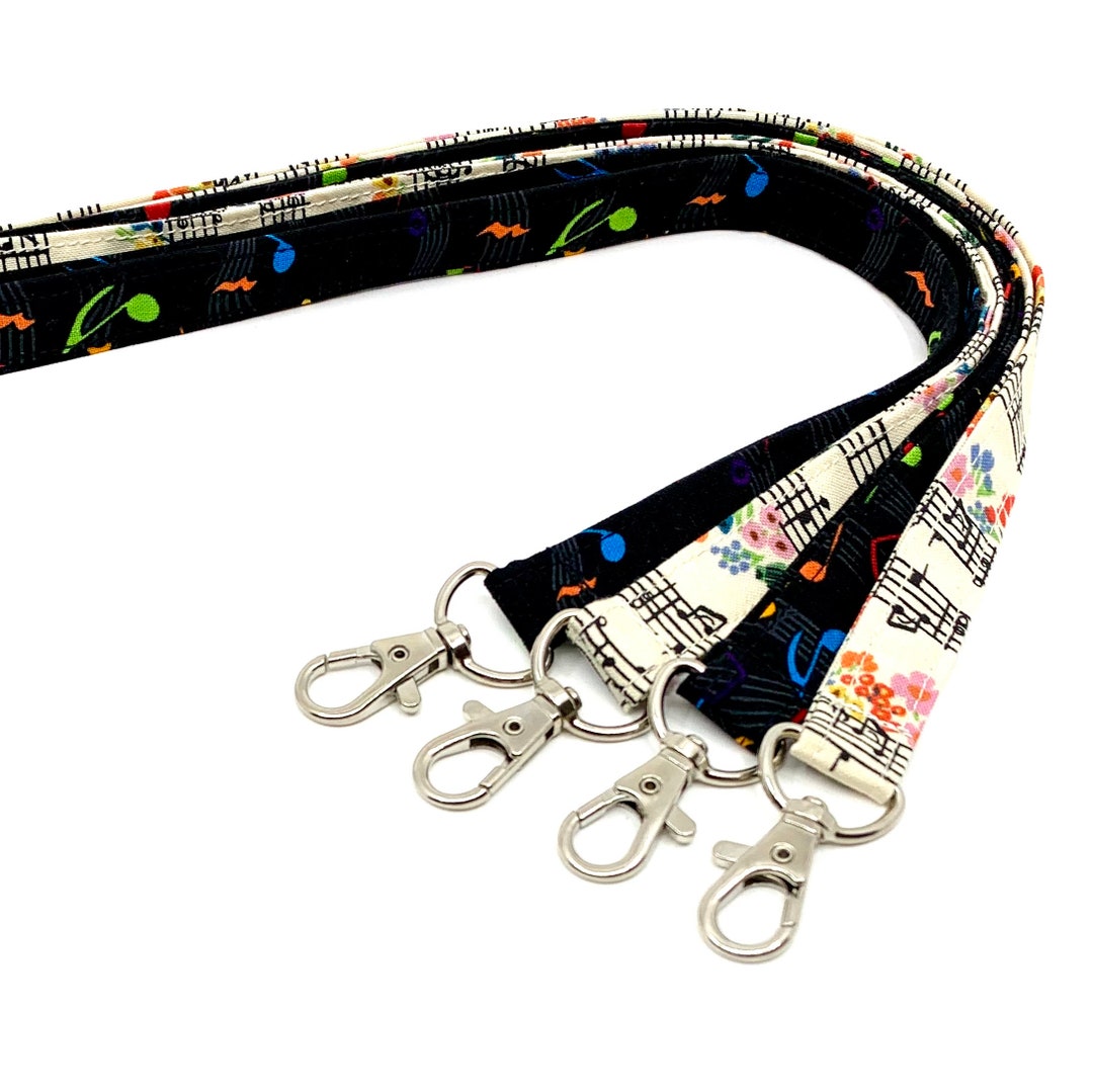 Music Notes Lanyard/teachers Lanyard/breakaway Lanyard/fabric Lanyard ...
