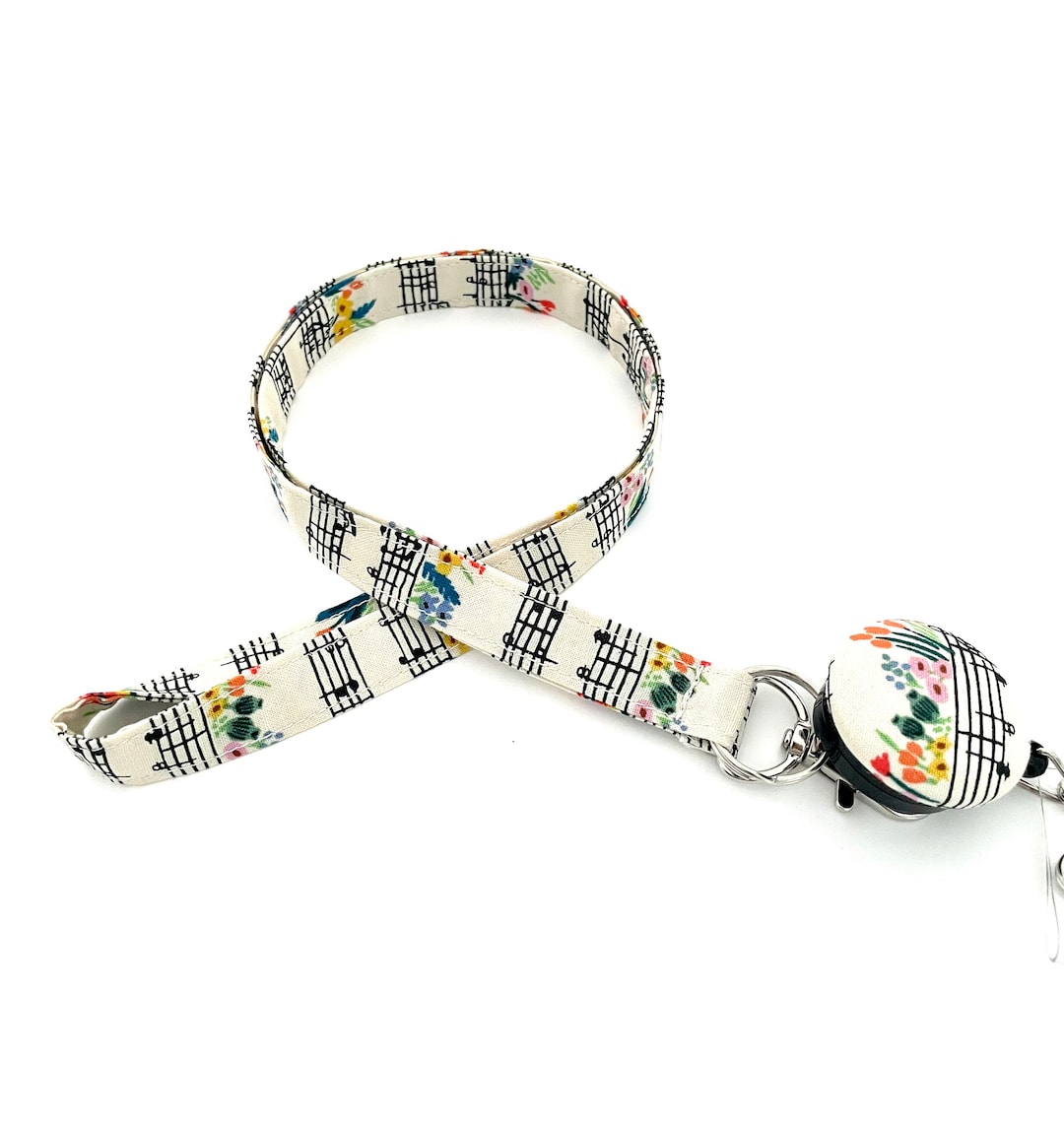 Music Notes Lanyard With Badge Reel/teachers Lanyard/breakaway Lanyard ...