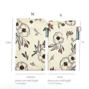 Canvas Cell Phone Bag/iphone Smartphone Pouch/cell Phone Sleeve With ...