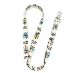 Music Notes Lanyard With Badge Reel/teachers Lanyard/breakaway Lanyard ...