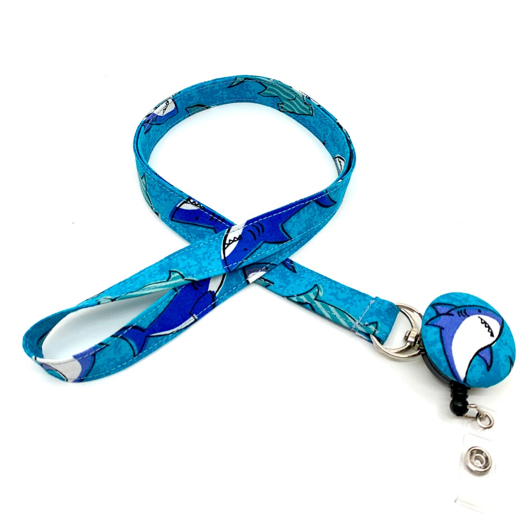 Shark Lanyard/fish Lanyard/breakaway Lanyard/fabric Lanyard/fabric Key ...