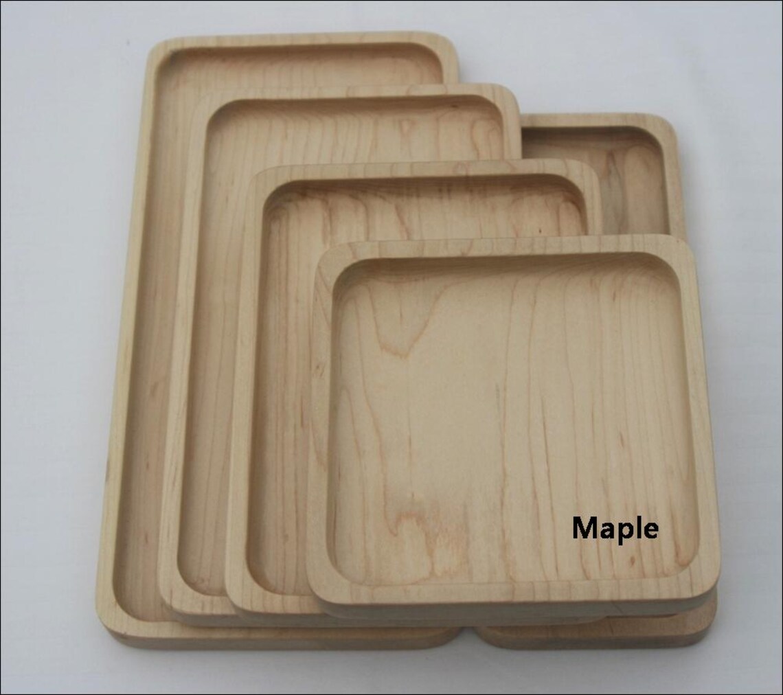 Rectangular Trays of Various Sizes, Made of Hardwood, Using Walnut ...