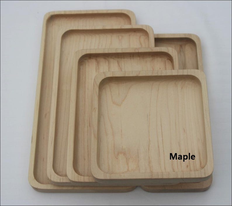 Rectangular Trays of Various Sizes, Made of Hardwood, Using Walnut ...
