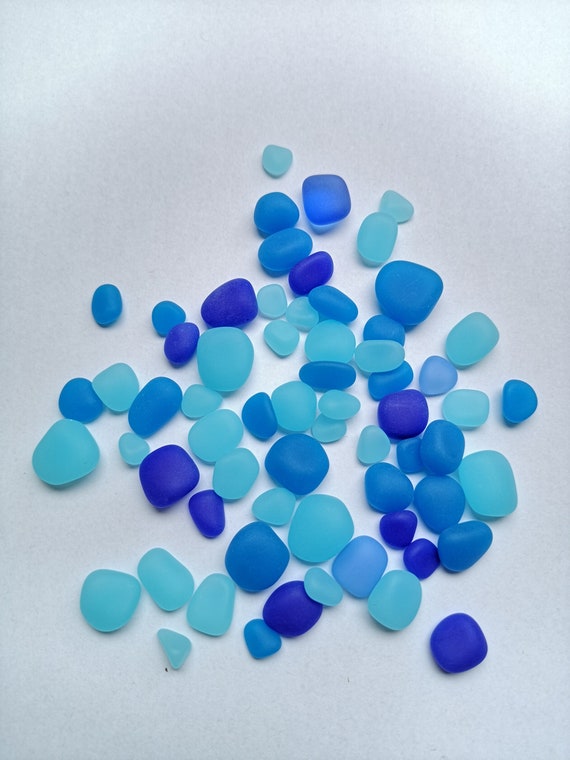 Opaque Blue Sea Beach Glass 20 Pcs Mixed Color Lots Bulk Blue - Etsy