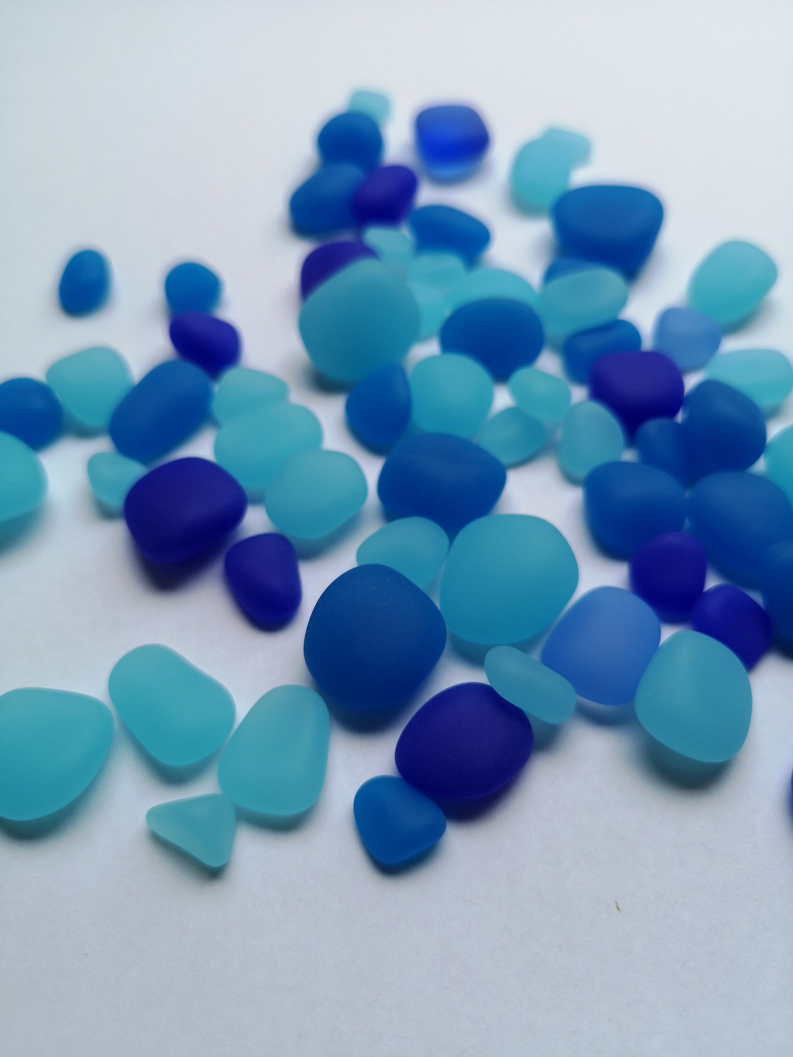Opaque Blue Sea Beach Glass 20 Pcs Mixed Color Lots Bulk Blue - Etsy
