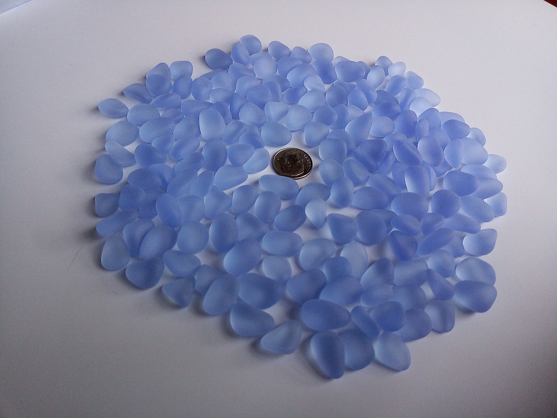 Beach Sea Glass Lot Bulk Wholesale Light Purple Blue 12-16mm Jewelry ...