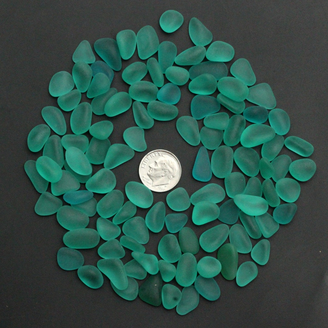 Beach Sea Glass Lot Bulk Wholesale Teal Jewelry Use - Etsy