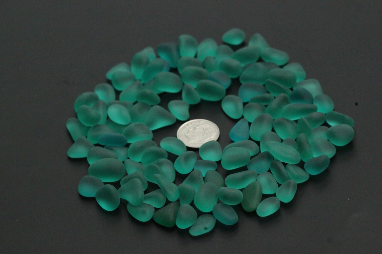 Beach Sea Glass Lot Bulk Wholesale Teal Jewelry Use - Etsy