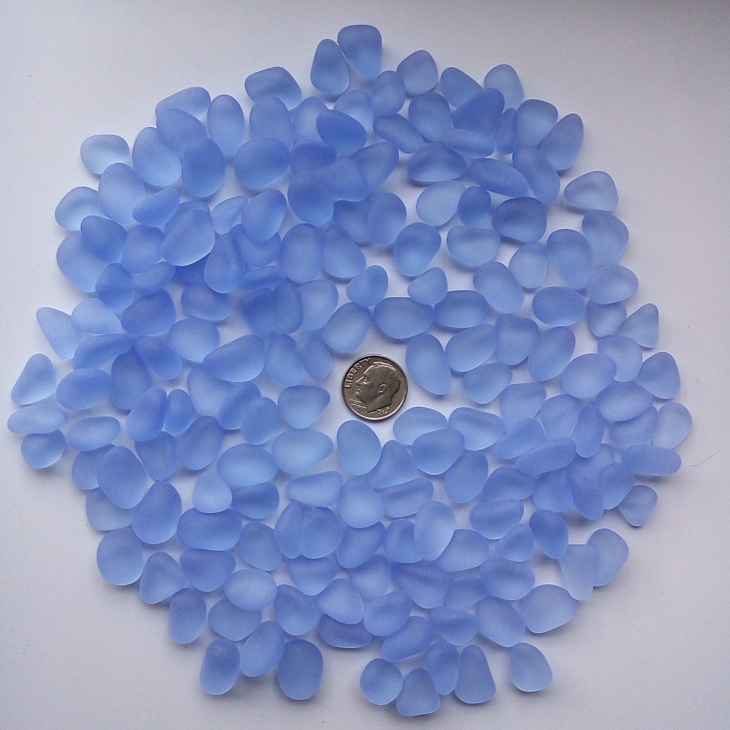 Beach Sea Glass Lot Bulk Wholesale Light Purple Blue 12-16mm Jewelry ...