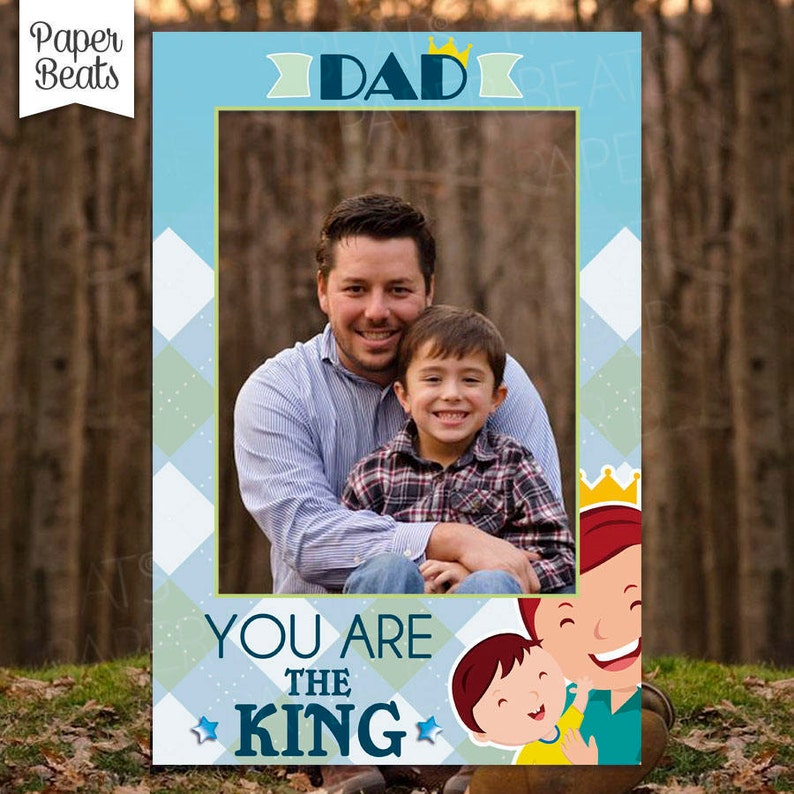HAPPY FATHERS DAY Photo Booth Best Dad Photo Booth Frame | Etsy