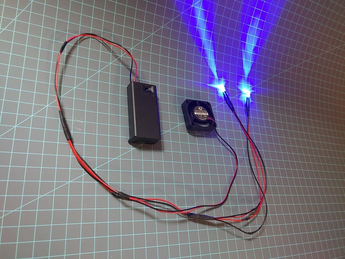 LED Light With Cooling Fan Kit Combo Cosplay Lighting Effect 12v ...