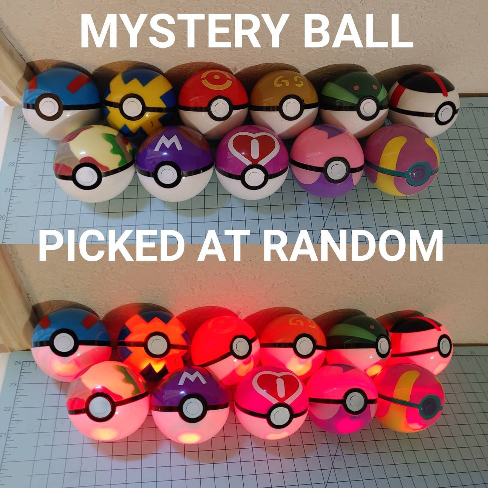 Light up Pokeball LED Prop Cosplay Costume Glow Ultraball Glow - Etsy