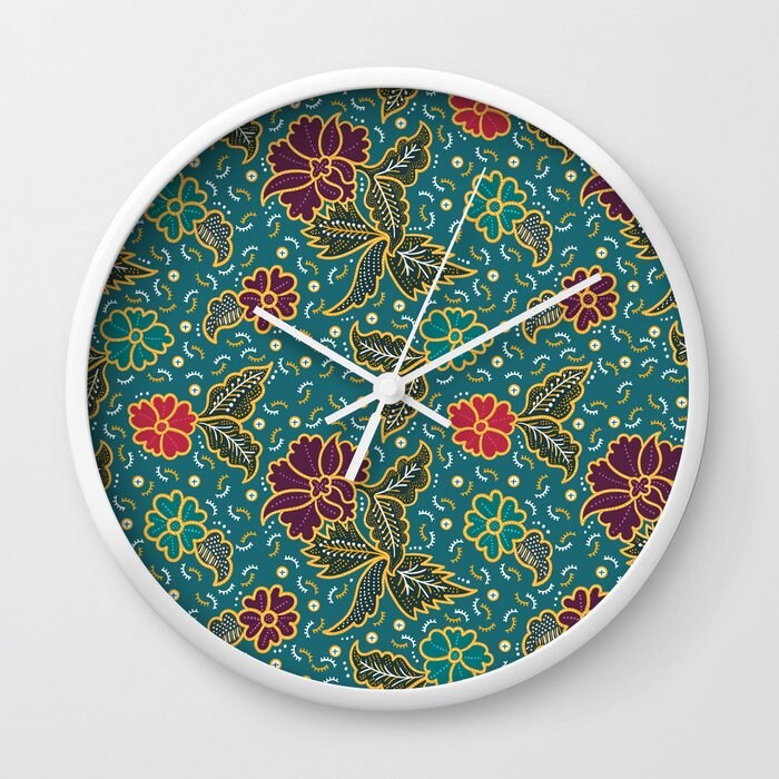 Home & Living Clocks Girls Room Decor Pink Orange Boho Wall Clock Pink ...