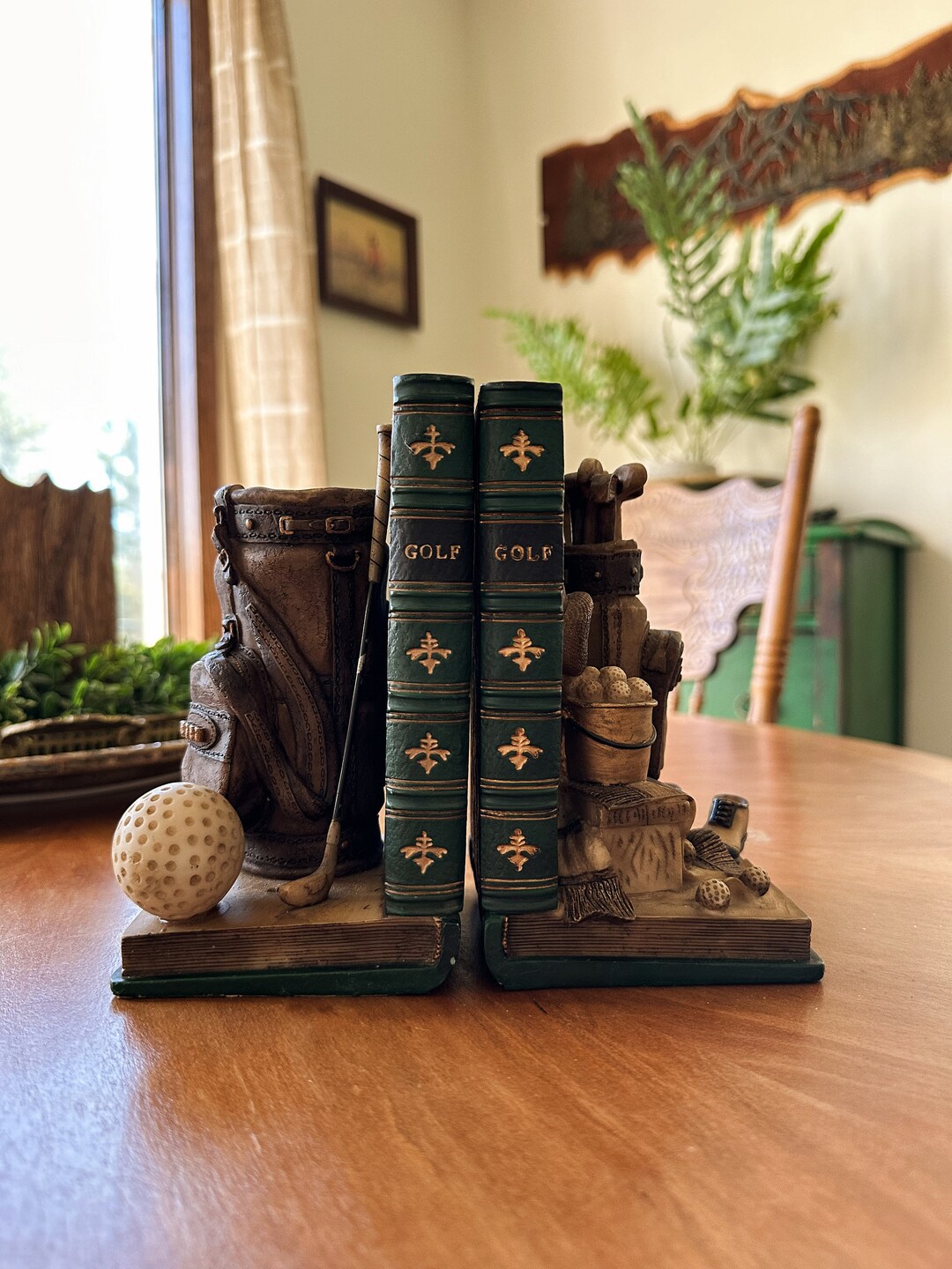 Vintage Golf Bookends - Etsy