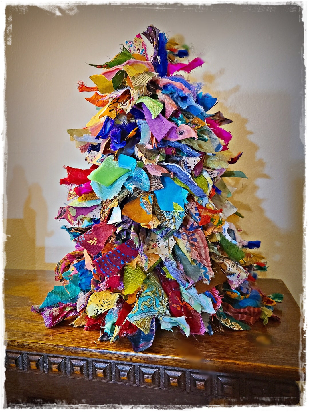 COLORFUL Shabby-chic Tattered Rag Tree - TAKING ORDERS - Artisan-made ...