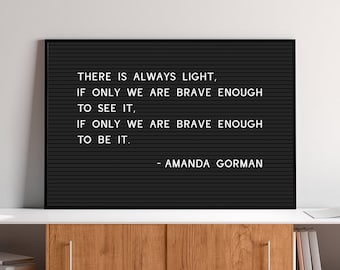 Amanda Gorman Print, Digital Download, Inauguration, Poem ...