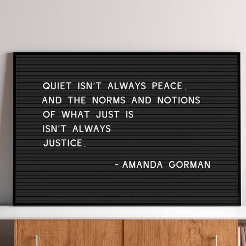 Amanda Gorman Quote Poster Inauguration 2021 Poem the Hill We - Etsy