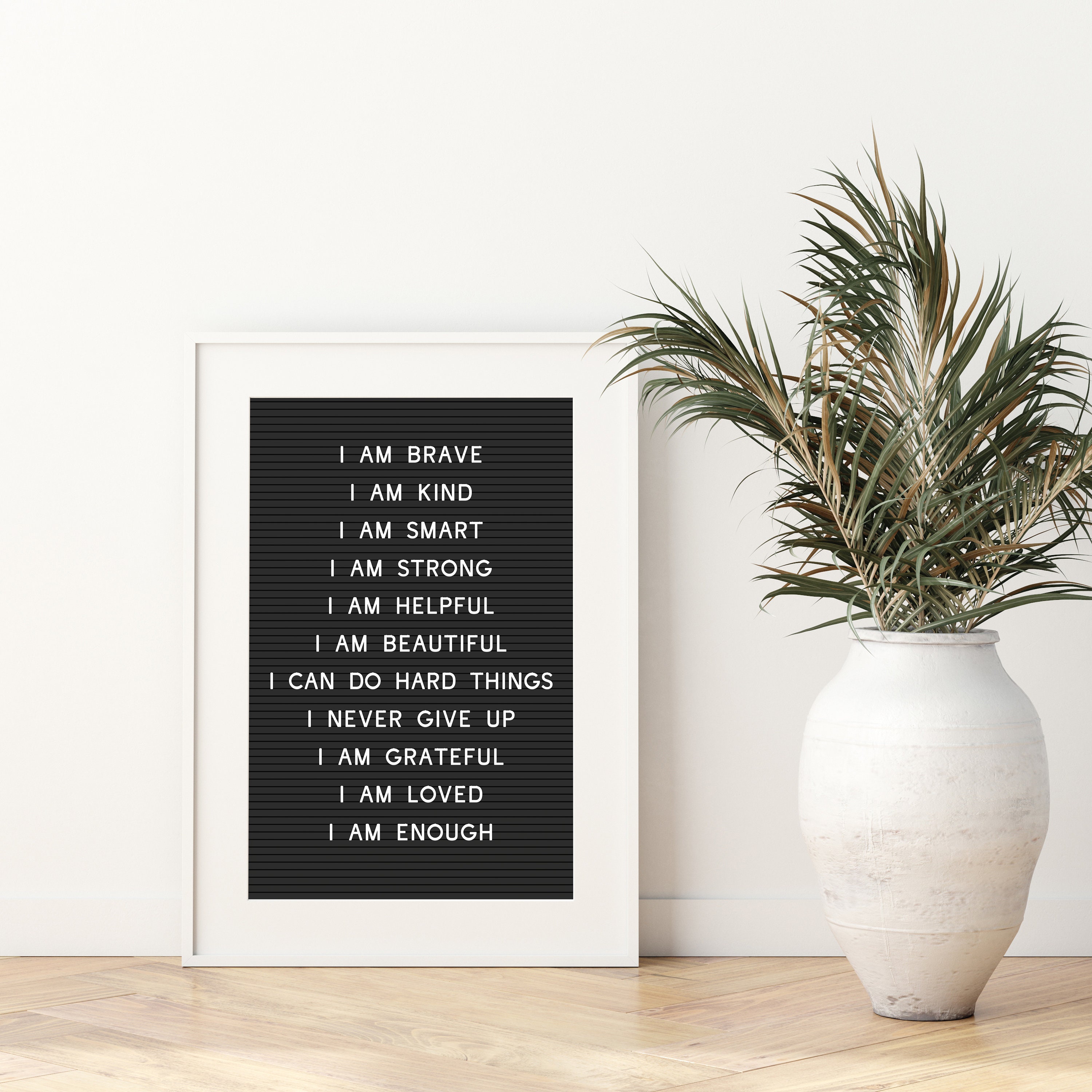 Printable Affirmations Letterboard Quotes, I Am Brave, Kind, Smart ...