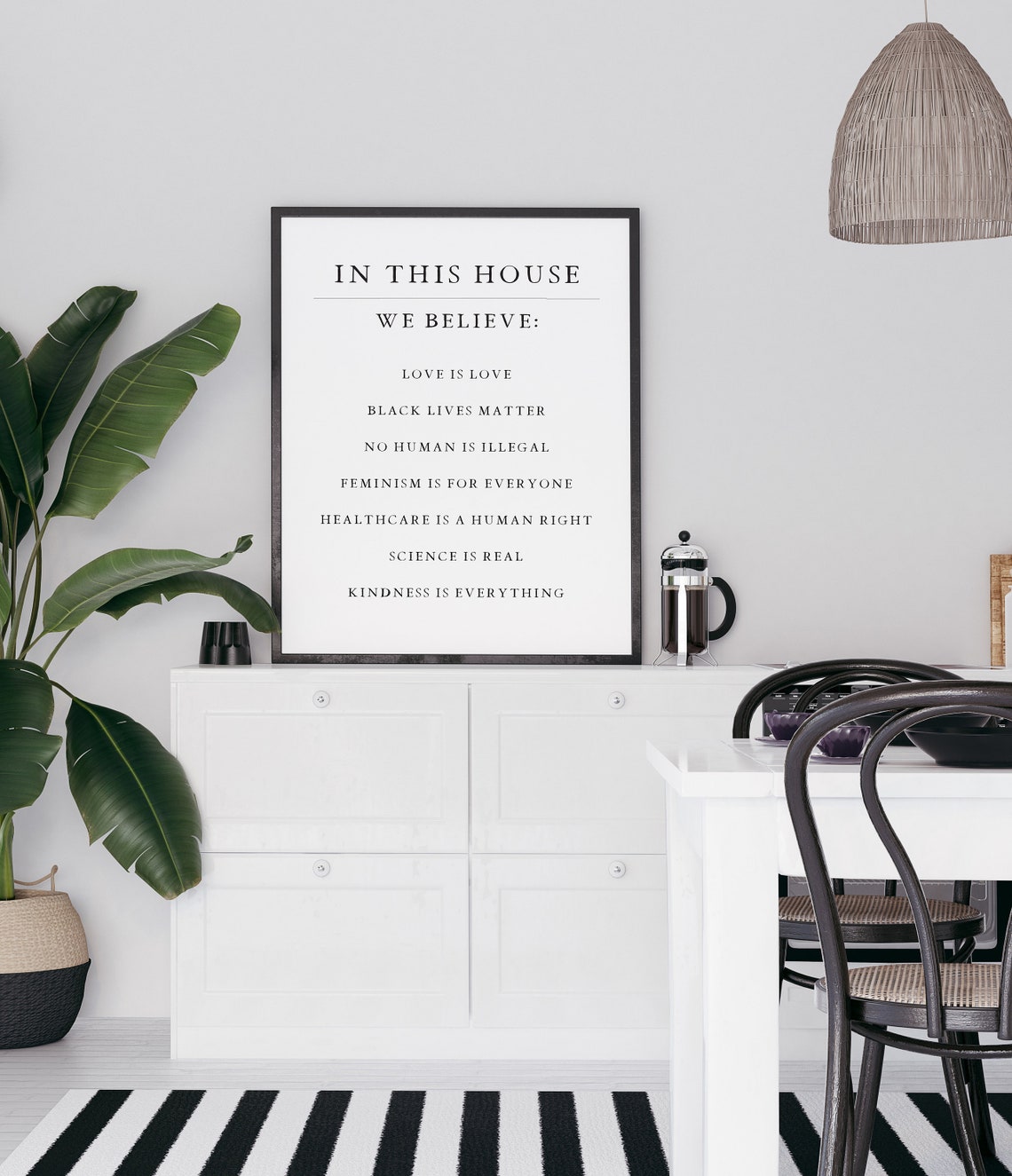 House Rules Printable, in This House We Believe Print, Inclusive ...