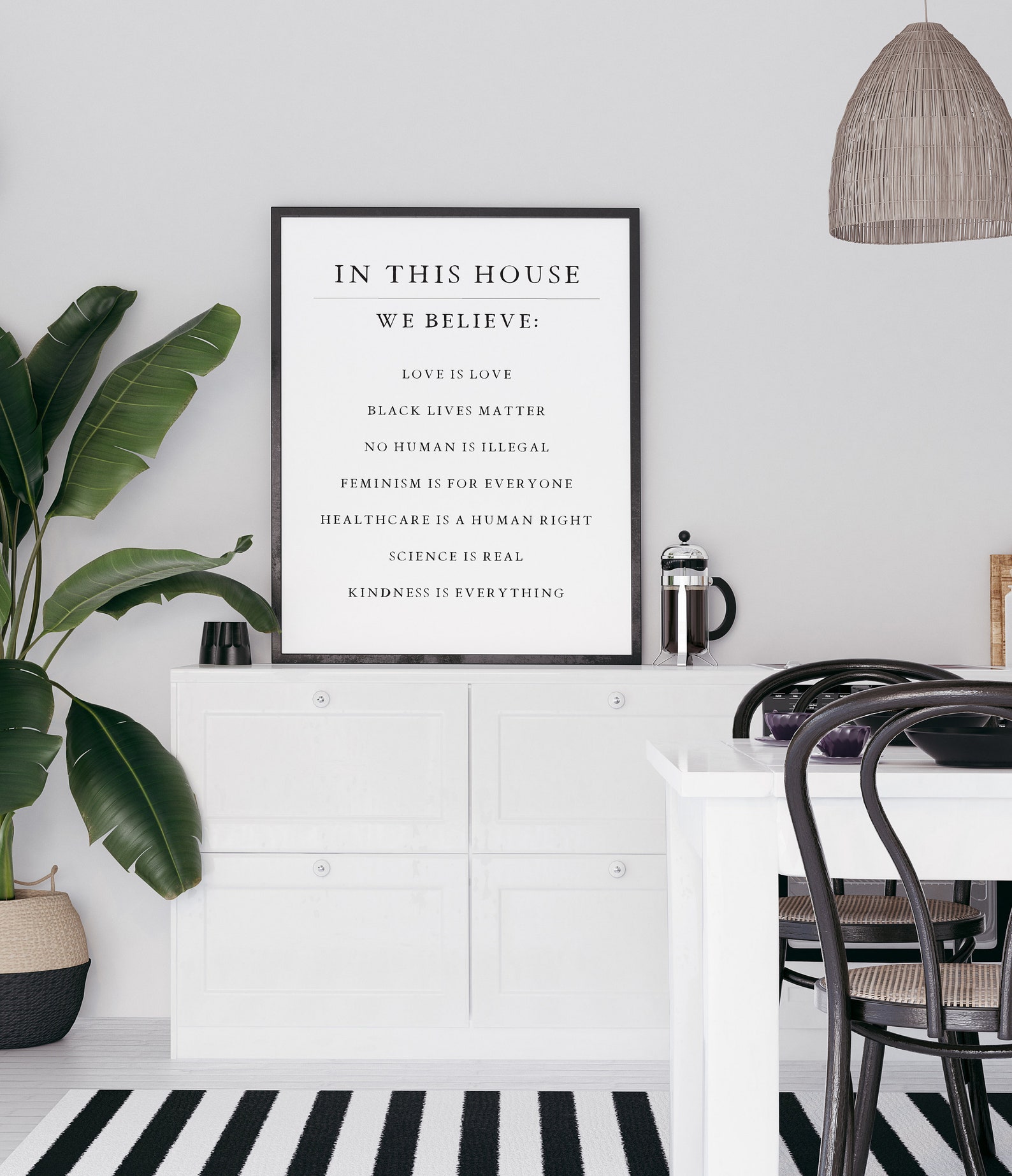 House Rules Printable, in This House We Believe Print, Inclusive ...