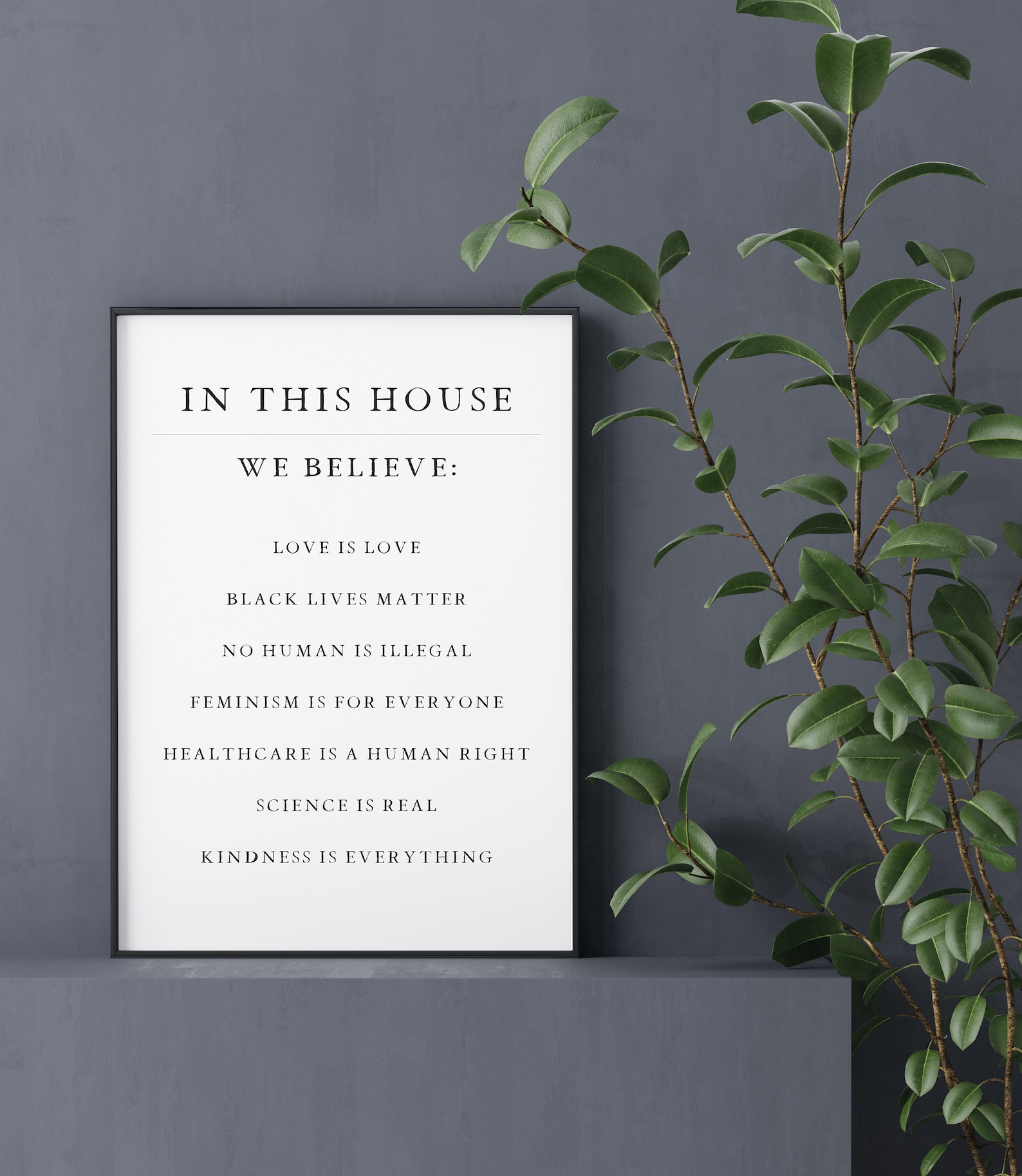 House Rules Printable, in This House We Believe Print, Inclusive ...