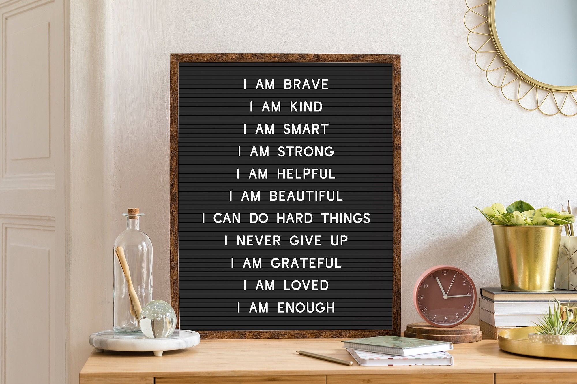 Printable Affirmations Letterboard Quotes, I Am Brave, Kind, Smart ...