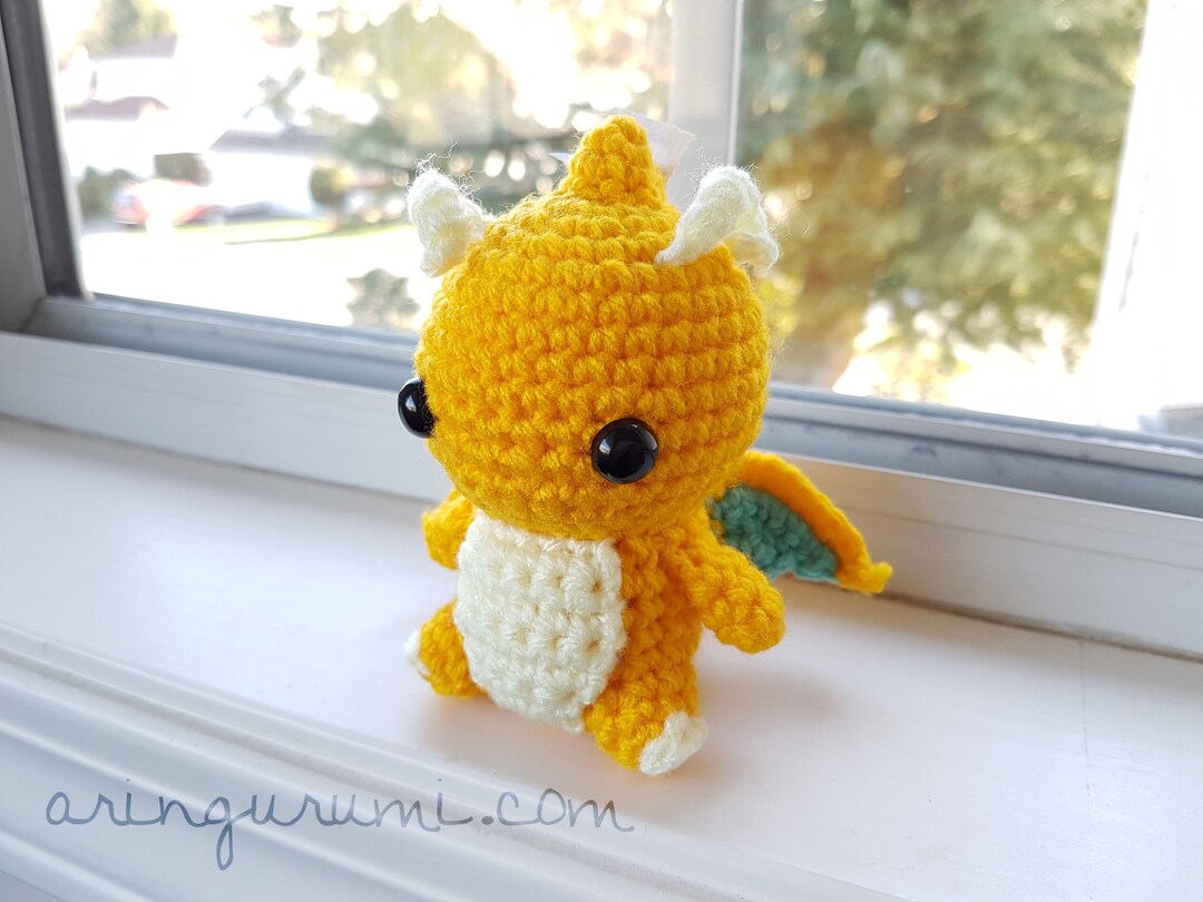 Dragonite Amigurumi - Crochet Plush Dragon Pokemon Plushie - Etsy