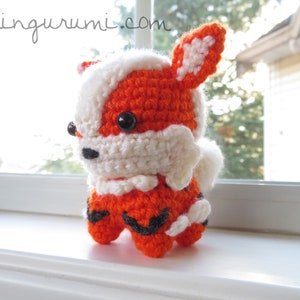 Growlithe Arcanine Amigurumi - Crochet Plush Chibi Pokemon Evolution ...