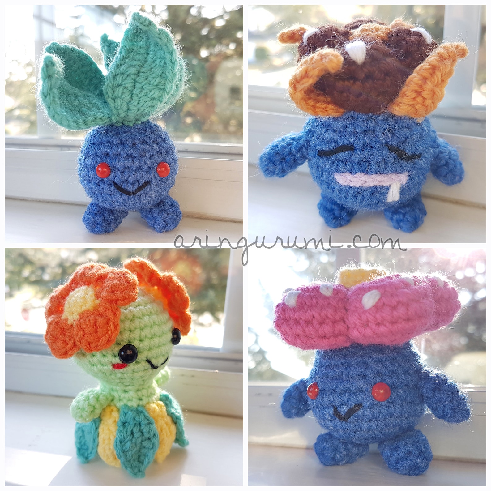 Oddish Evolution Amigurumi Crochet Plush Gloom Vileplume Bellossom ...