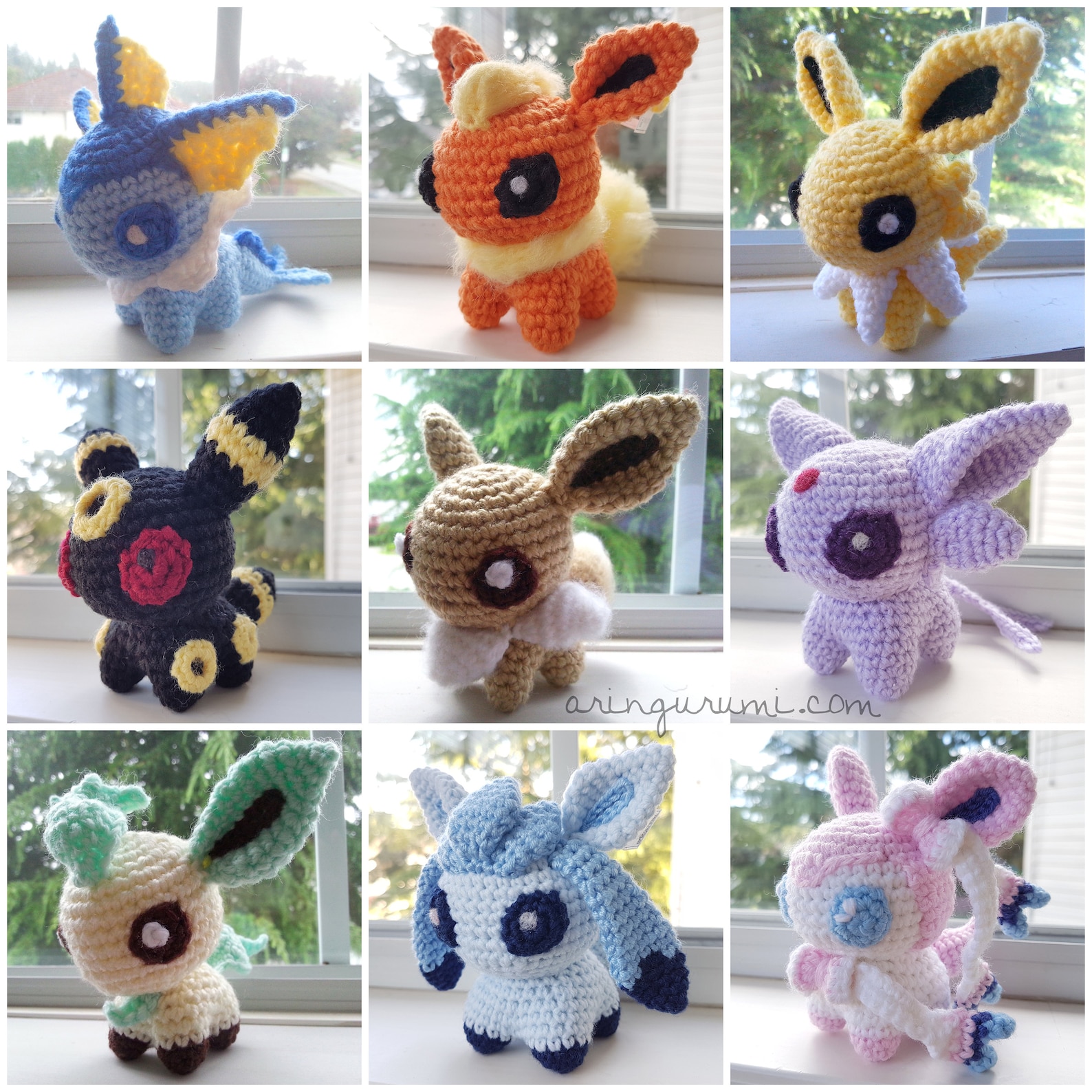 Eeveelution Amigurumi Crochet Plush Eevee Flareon Jolteon - Etsy