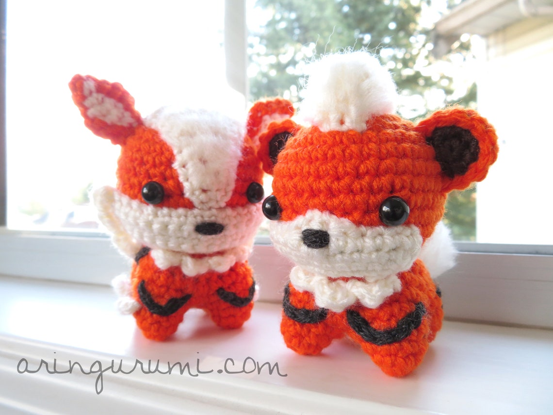 Growlithe Arcanine Amigurumi Crochet Plush Chibi Pokemon | Etsy