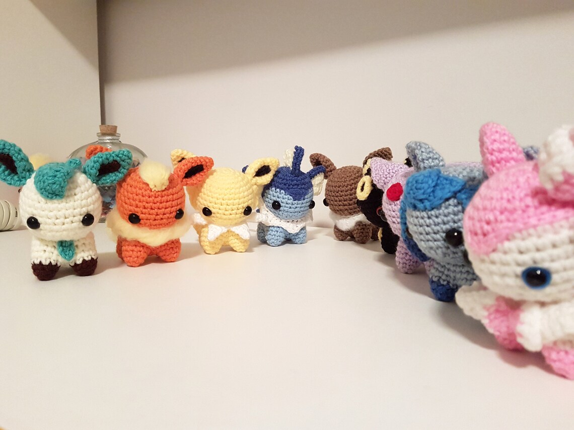 Eeveelution Amigurumi Crochet Plush Eevee Flareon Jolteon - Etsy