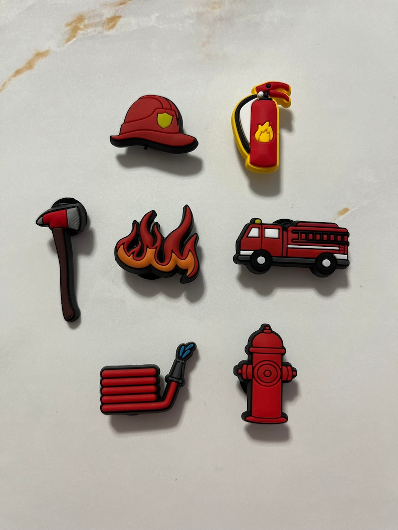 Firefighter Croc Charms - Etsy