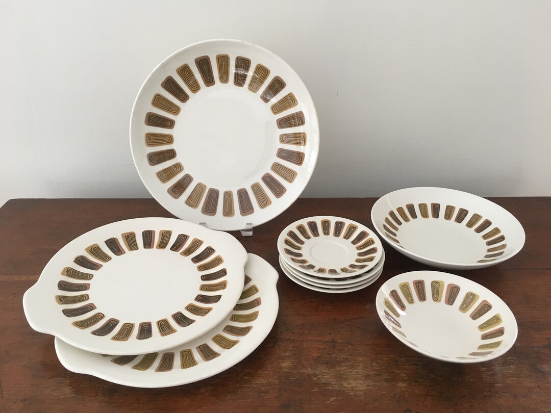 1960s Dinnerware by Royal China - Vintage 60s MCM Design - "santa Fe ...