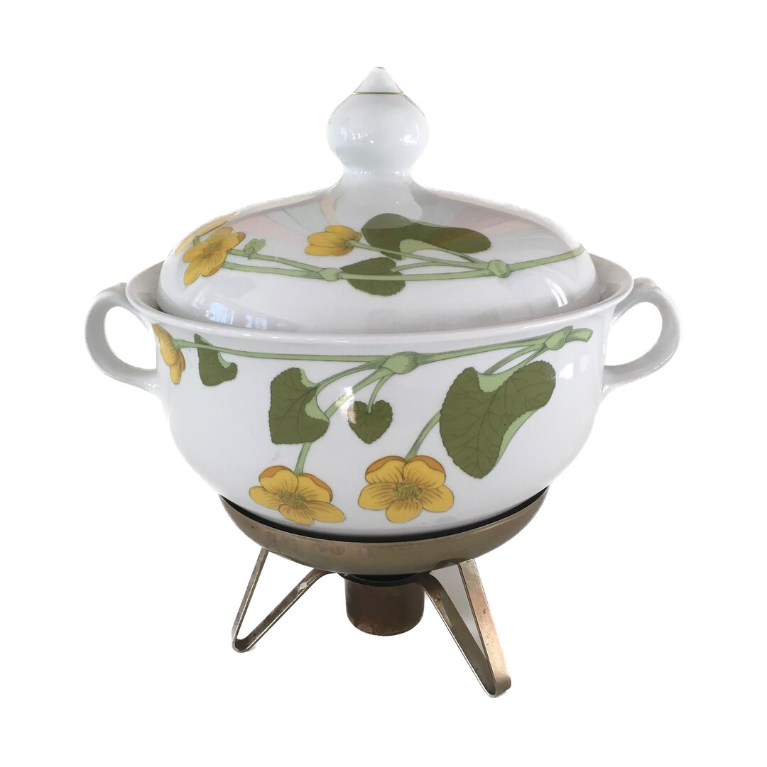 Vintage Figgjo Flint Lidded Casserole Bekkeblom V555 Marsh Marigold ...