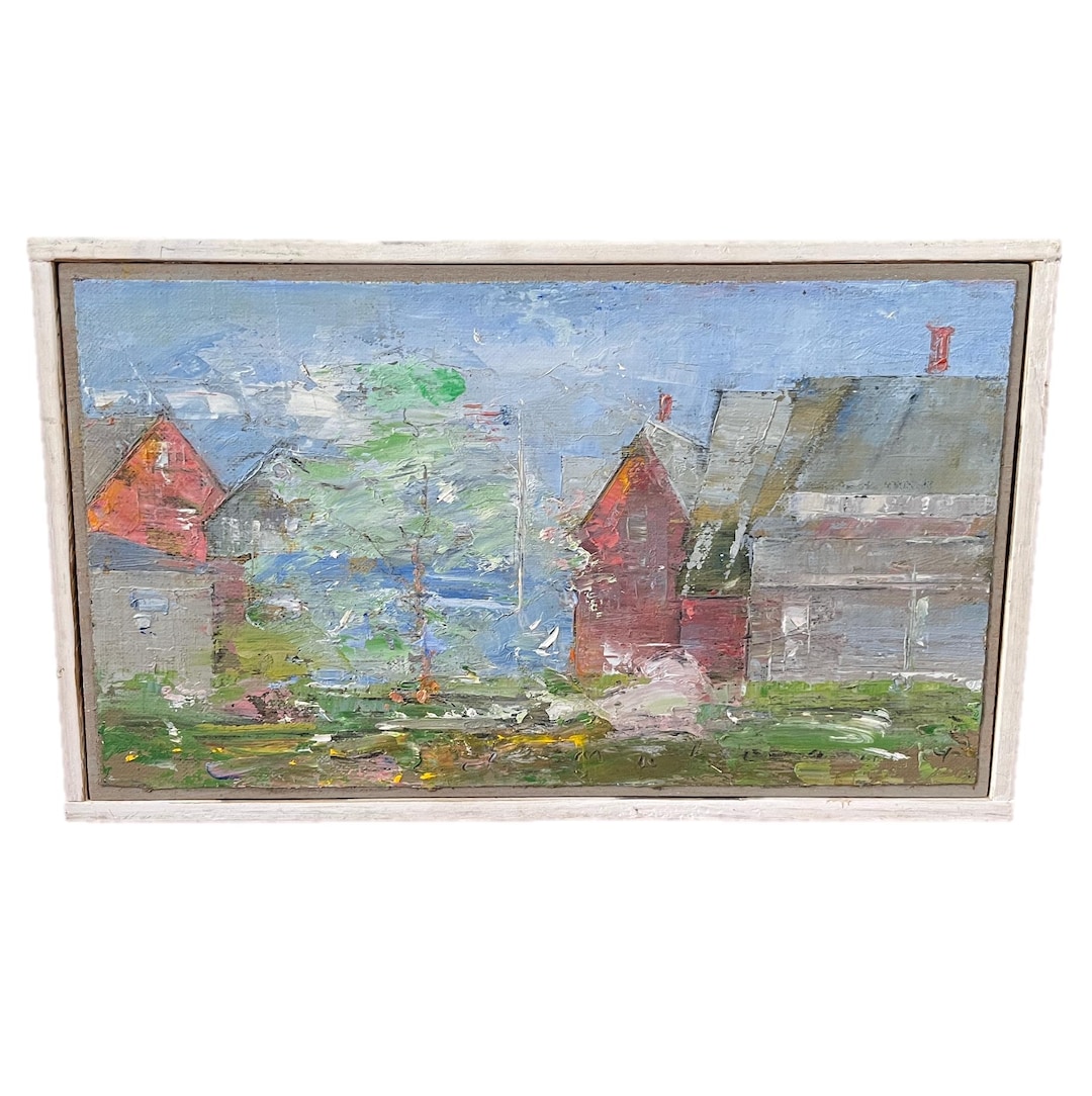 Original John J Mulcahy Signed Canvas Oil Painting – Framed New England ...